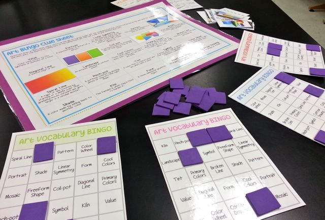 Visual Art Bingo – Art with Mrs. Nguyen