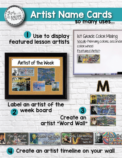 200 Artist Cards: Modern Art Movement – Art with Mrs. Nguyen