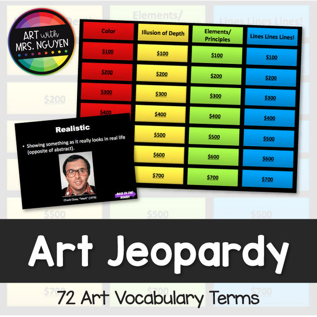 Art Vocabulary Scavenger Hunt and Jeopardy Game (Volume One) – Art with ...