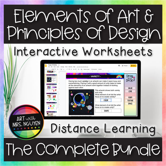 Elements and Principles Interactive Worksheets Art Super Bundle – Art ...