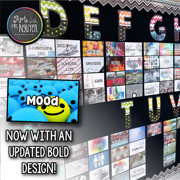 Elementary Art Word Wall Cards (With and Without Definitions) – Art ...